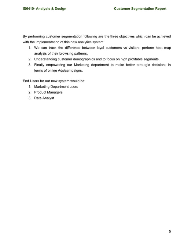 Customer Segmentation Project | PDF