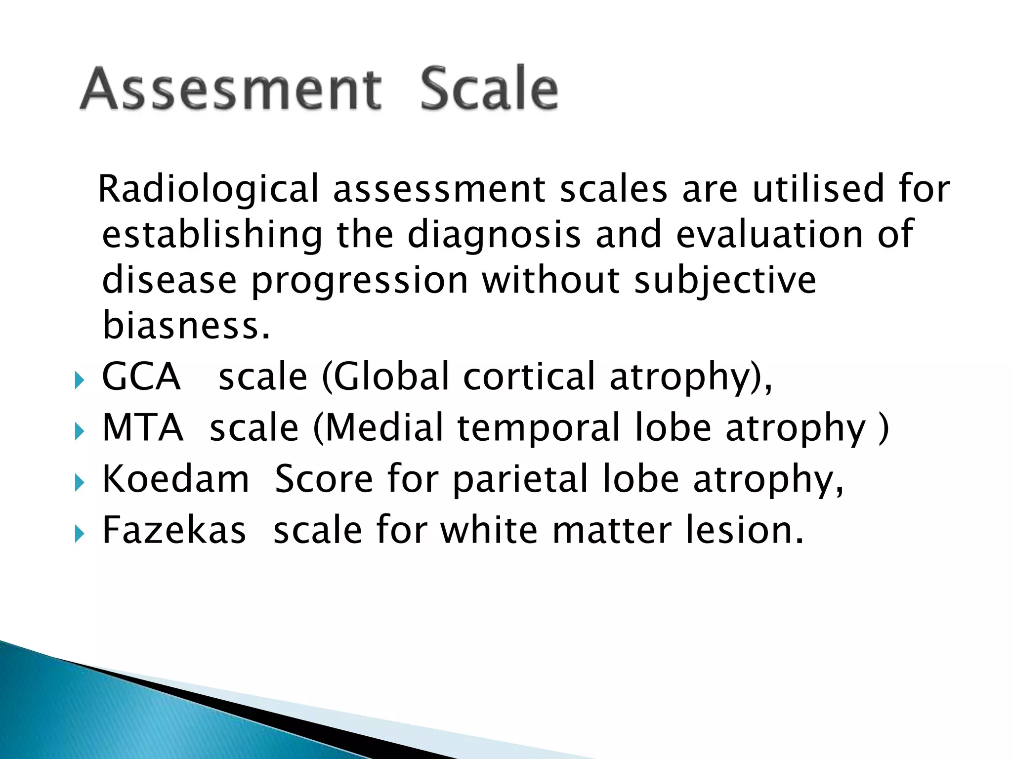 Radiological evaluation of Dementia | PPTX