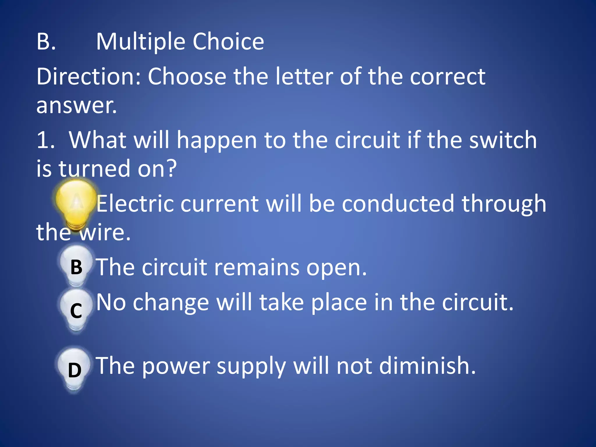 Simple circuit with activity | PPTX