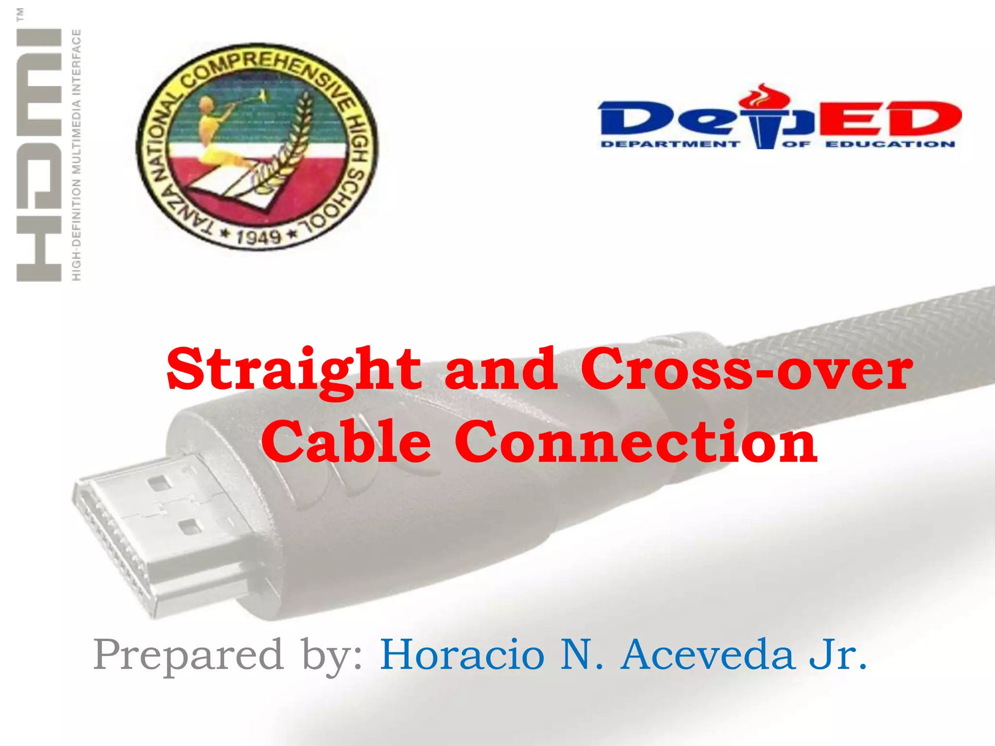 Straight&Cross-over cable connection | PPTX