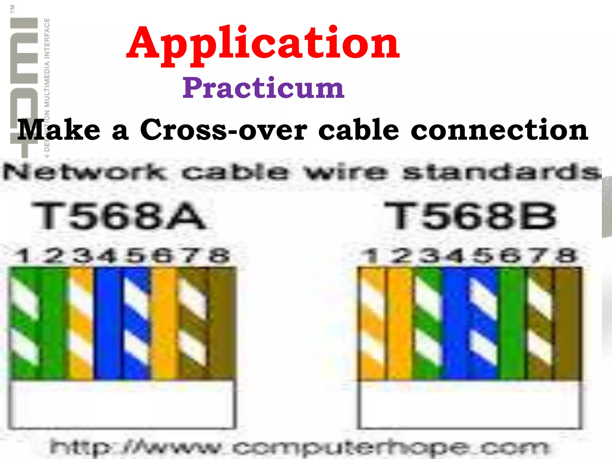 Straight&Cross-over cable connection | PPTX