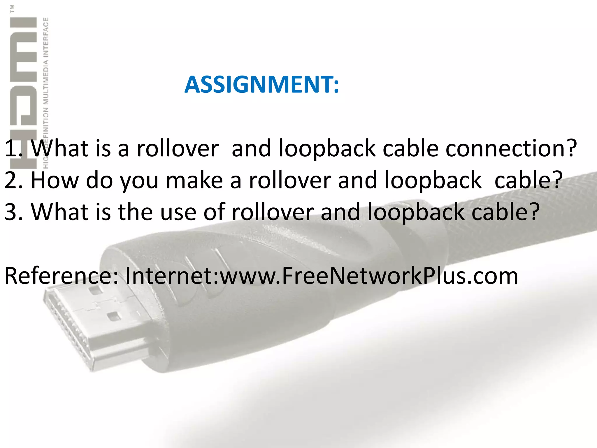Straight&Cross-over cable connection | PPTX | Computer Peripherals | Computing