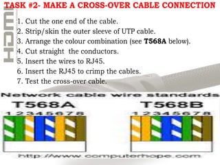 Straight&Cross-over cable connection | PPTX | Computer Peripherals ...