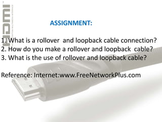 Straight&Cross-over cable connection | PPTX