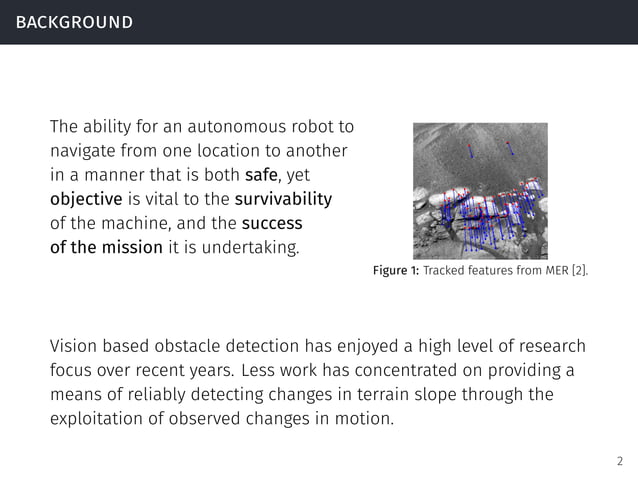 Estimation of Terrain Gradient Conditions & Obstacle Detection Using a Monocular Vision-based ...