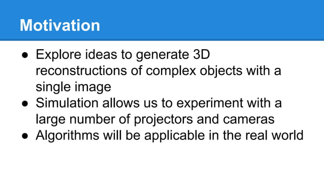 3DRSim - 3D Reconstruction Simulator | PPTX
