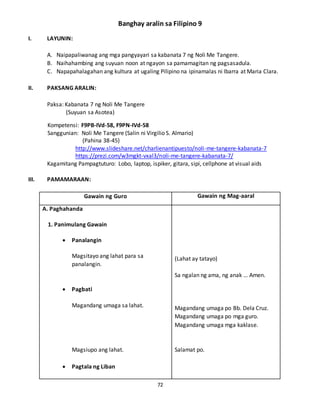 Suyuan sa Asotea detailed Lesson plan | DOCX