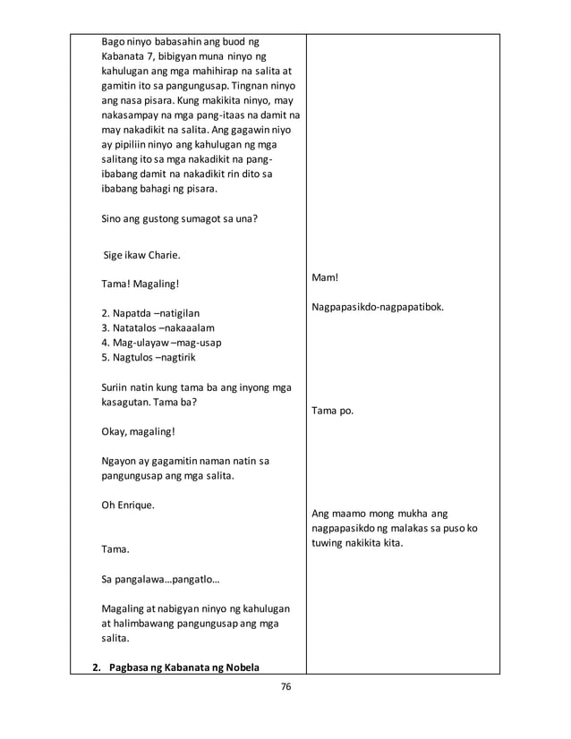 Suyuan sa Asotea detailed Lesson plan | DOCX