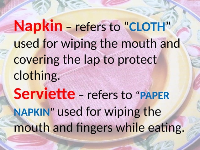 FINAL DEMO NAPKIN FOLDING.POWER POINT PRESENTATION | PPTX