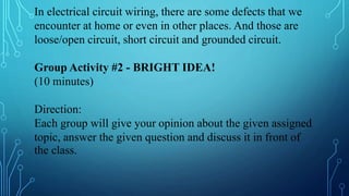 Trouble shooting electrical defects in ELECTRICAL INSTALLATION | PPTX