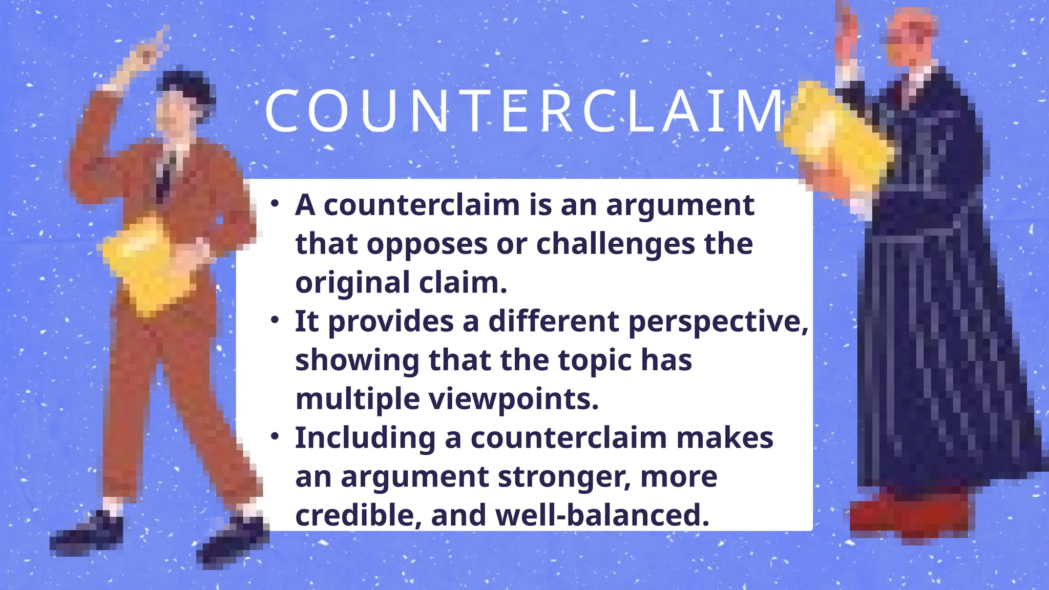 Claim and counterclaim lesson in secondary | PPTX
