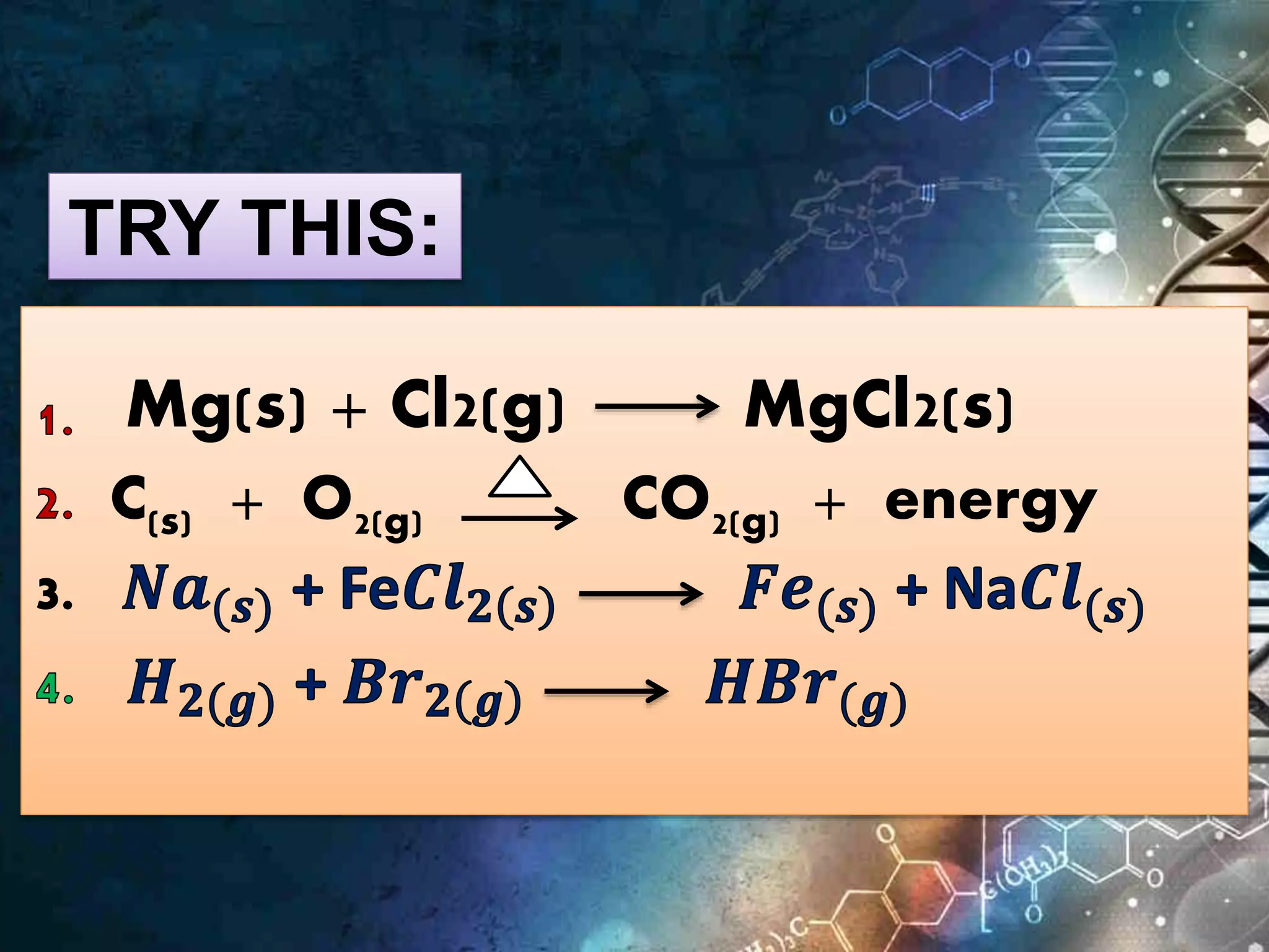 Writing and Balancing Chemical Equation | PPTX