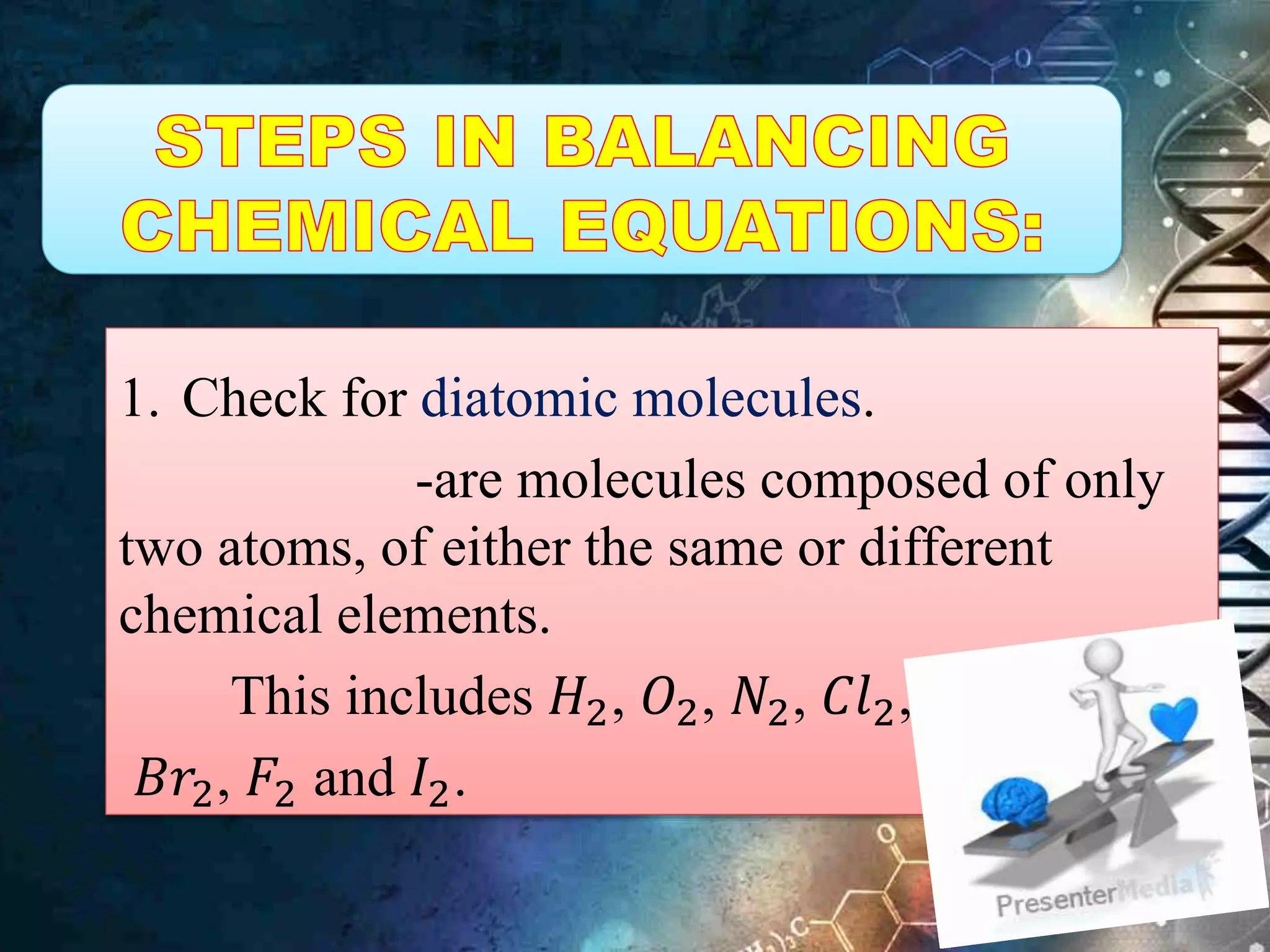 Writing and Balancing Chemical Equation | PPTX