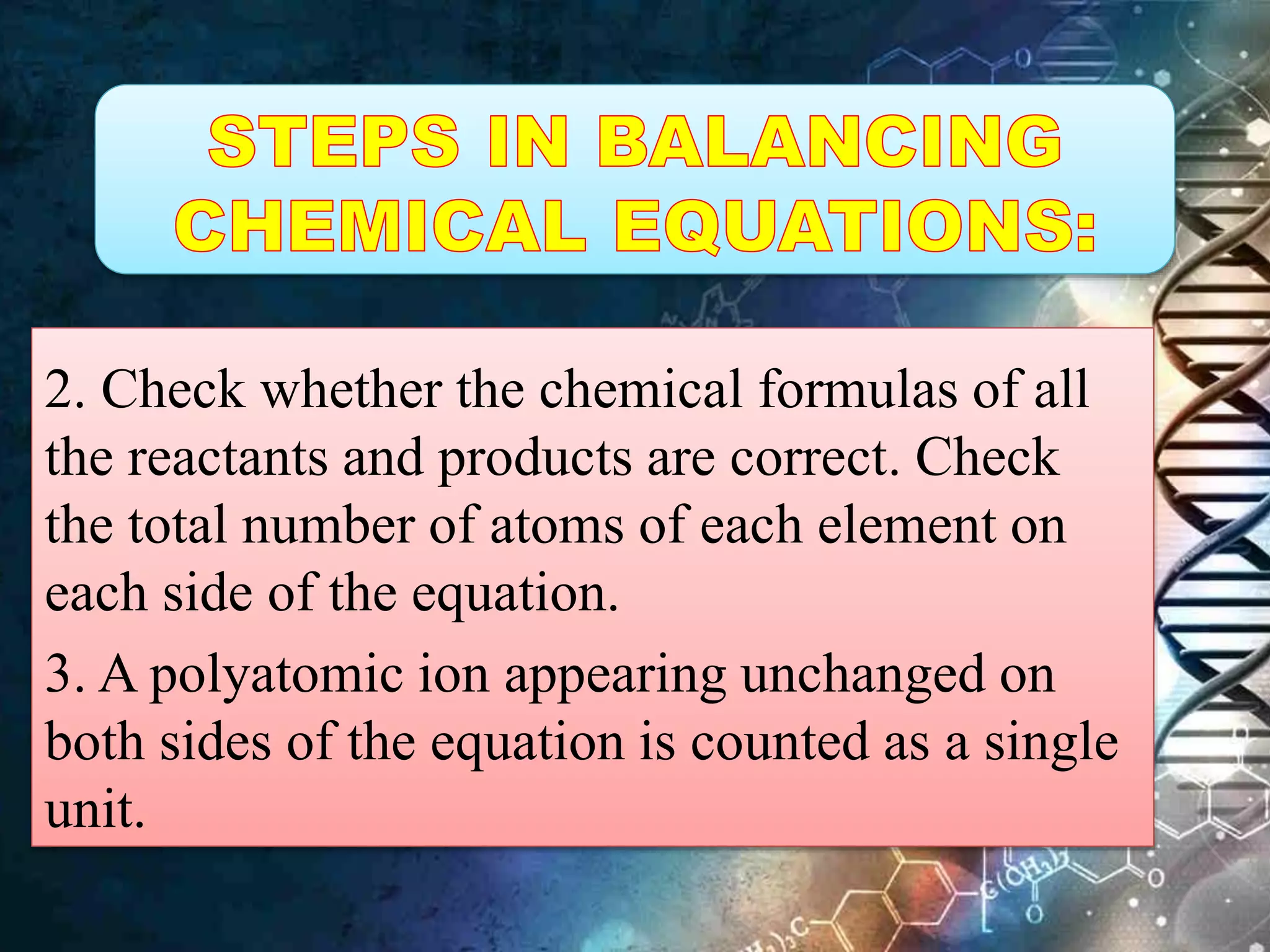 Writing and Balancing Chemical Equation | PPTX