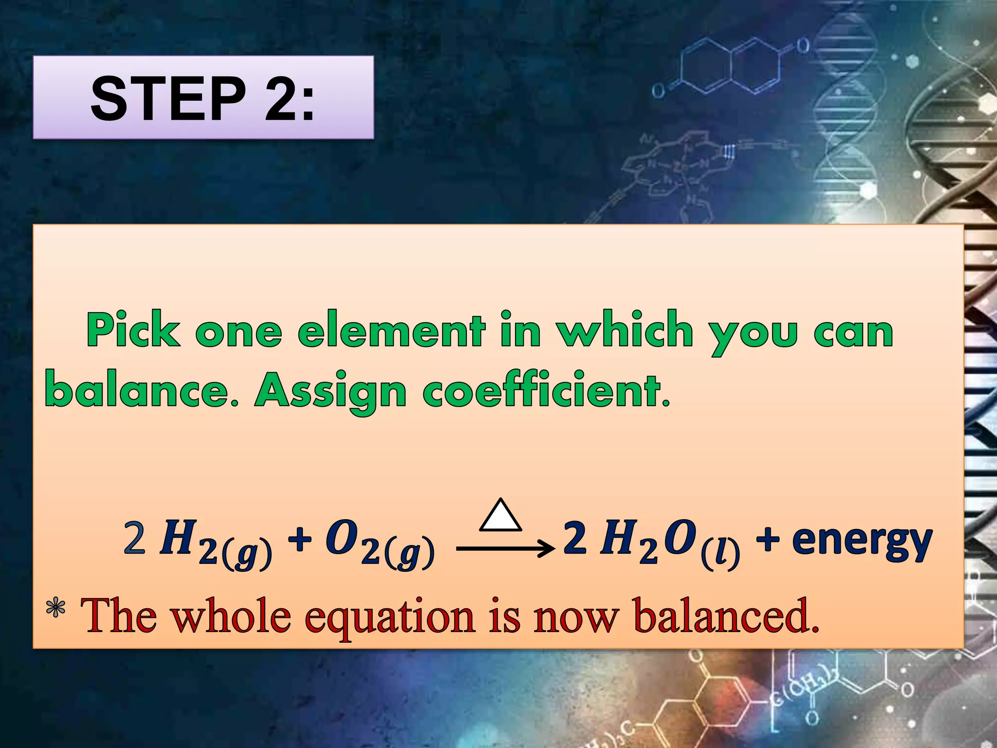 Writing and Balancing Chemical Equation | PPTX