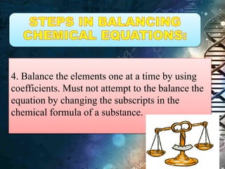 Writing and Balancing Chemical Equation | PPTX