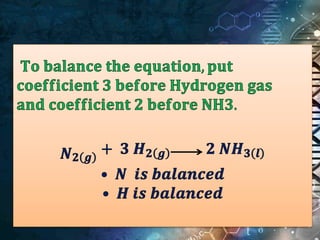 Writing and Balancing Chemical Equation | PPTX