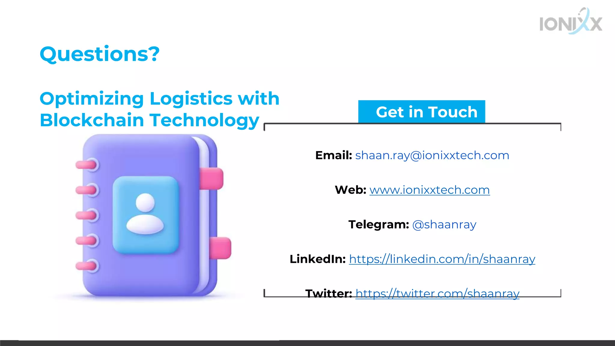 Optimizing Logistics With Blockchain Technology | PPTX