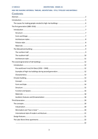 High rise historical timeline, architectural style, typology and ...