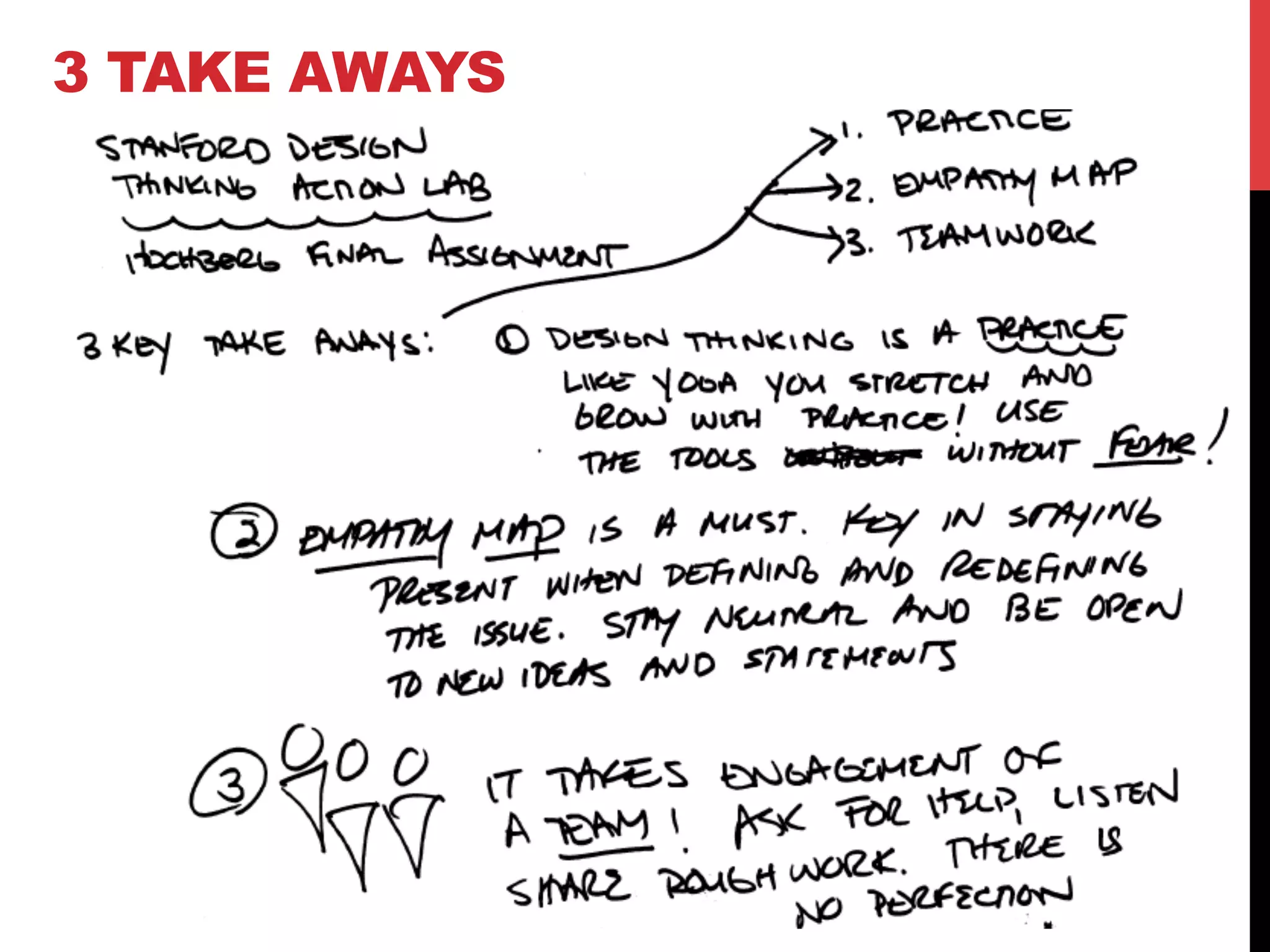 Design Thinking Action Lab Final Take Aways | PDF