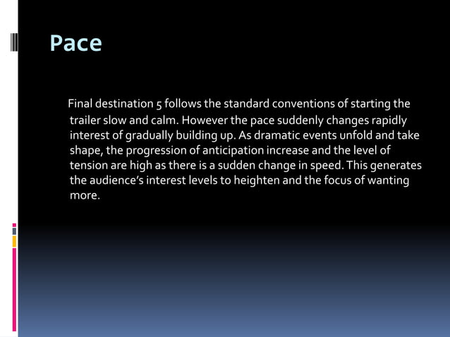 Final destination 5 trailer analysis | PPTX