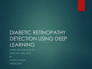 Diabetic Retinopathy using image processing | PPTX