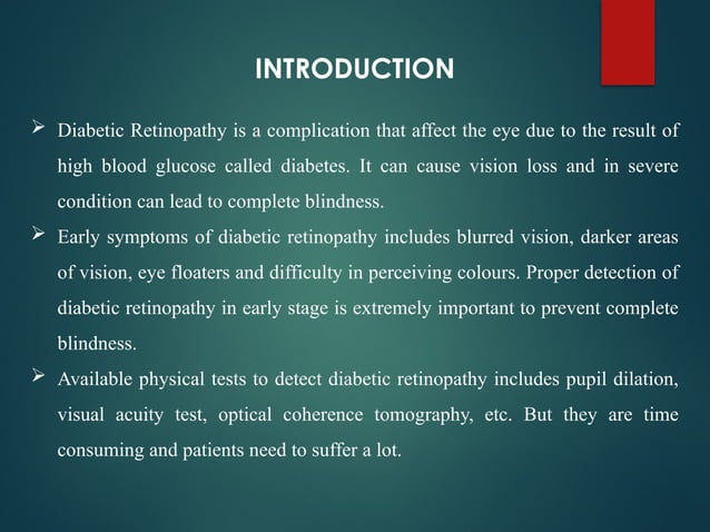 Diabetic Retinopathy using image processing | PPTX