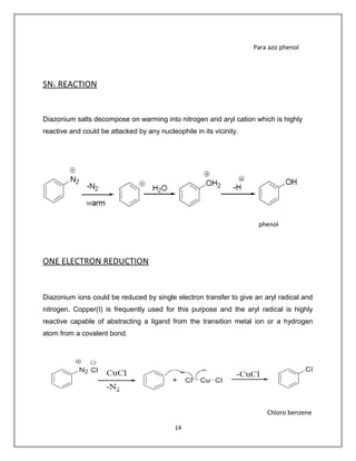 diazotisation reaction and synthesis of azodyes | DOC