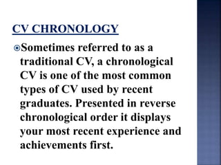 FINAL DIFFERENT TYPES OF CV AND RESUMES.pptx