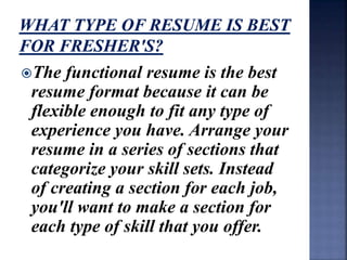 FINAL DIFFERENT TYPES OF CV AND RESUMES.pptx