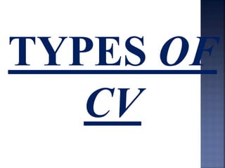 FINAL DIFFERENT TYPES OF CV AND RESUMES.pptx