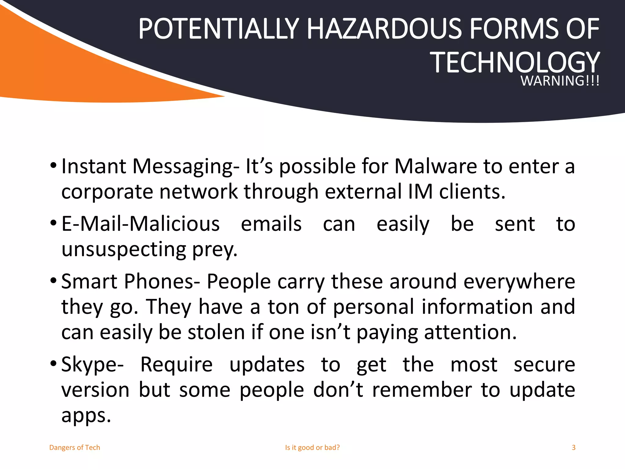 The Danger of the Future of Technology | PPT