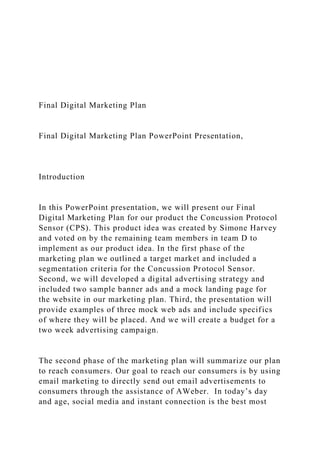 Final Digital Marketing PlanFinal Digital Marketing .docx