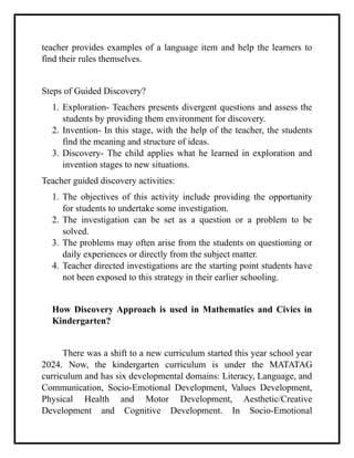 Discovery Approach jerome bruner kindergarted | PDF