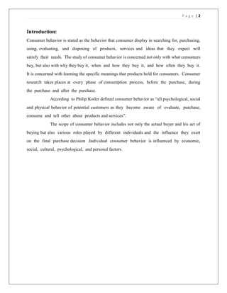 DISSERTATION: Consumer Buying Behavior of Toothpaste Brands in Kolkata ...