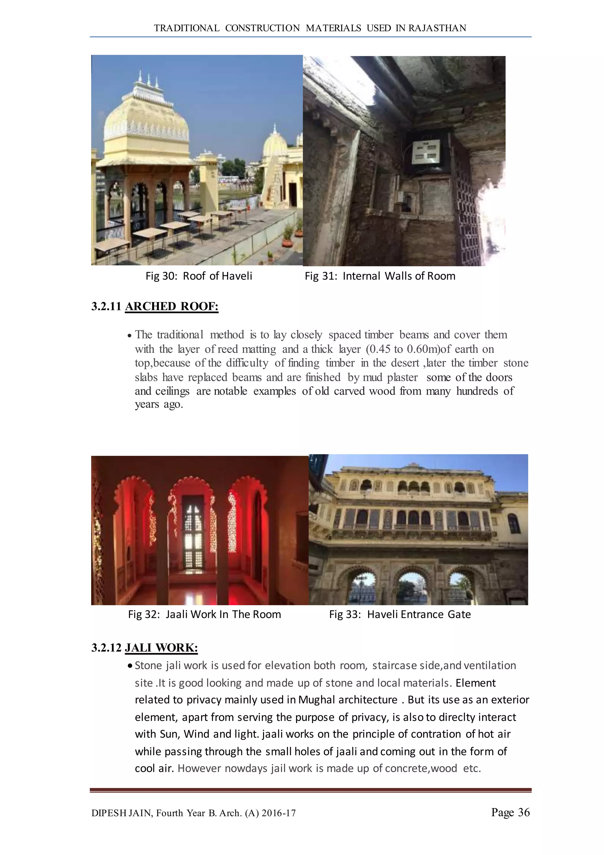 DISSERTATION- TRADITIONAL CONSTRUCTION MATERIALS OF RAJASTHAN | DOCX