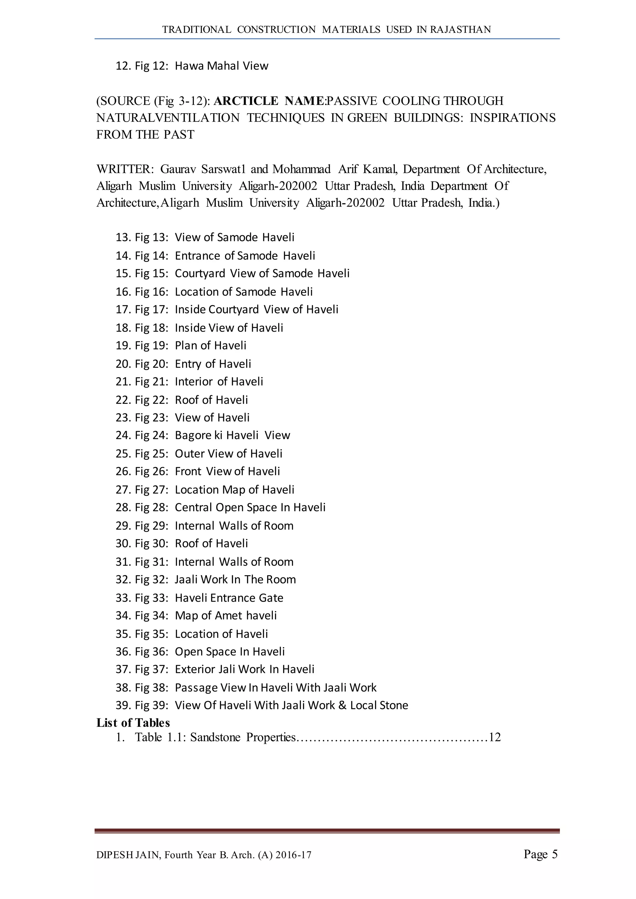 DISSERTATION- TRADITIONAL CONSTRUCTION MATERIALS OF RAJASTHAN | DOCX