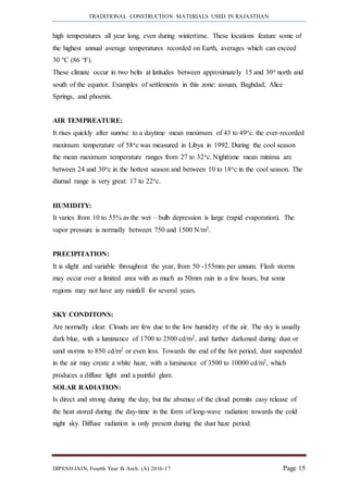 DISSERTATION- TRADITIONAL CONSTRUCTION MATERIALS OF RAJASTHAN | DOCX