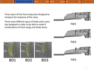 Design, CFD analysis and optimization of a F1 front wing and his brake ...