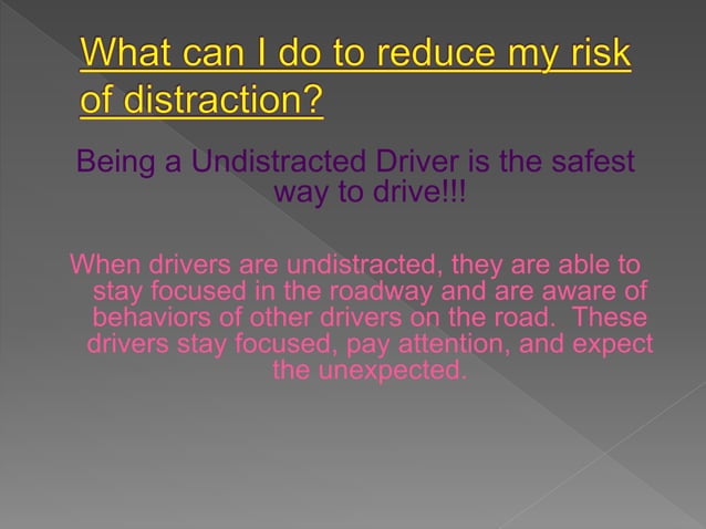 Distracted Driving | PPTX