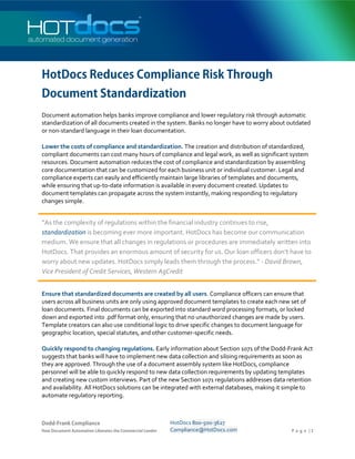 Dodd-Frank Compliance | PDF