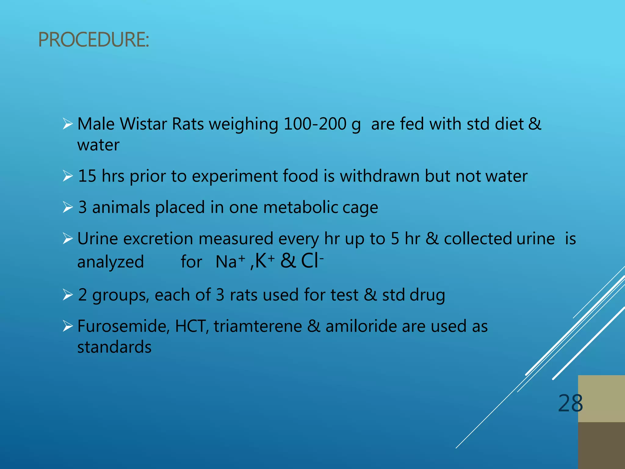 Diuretic Preclinical Screening models | PPTX