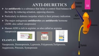 Pharmacology of diuretics-antidiuretics | PPTX