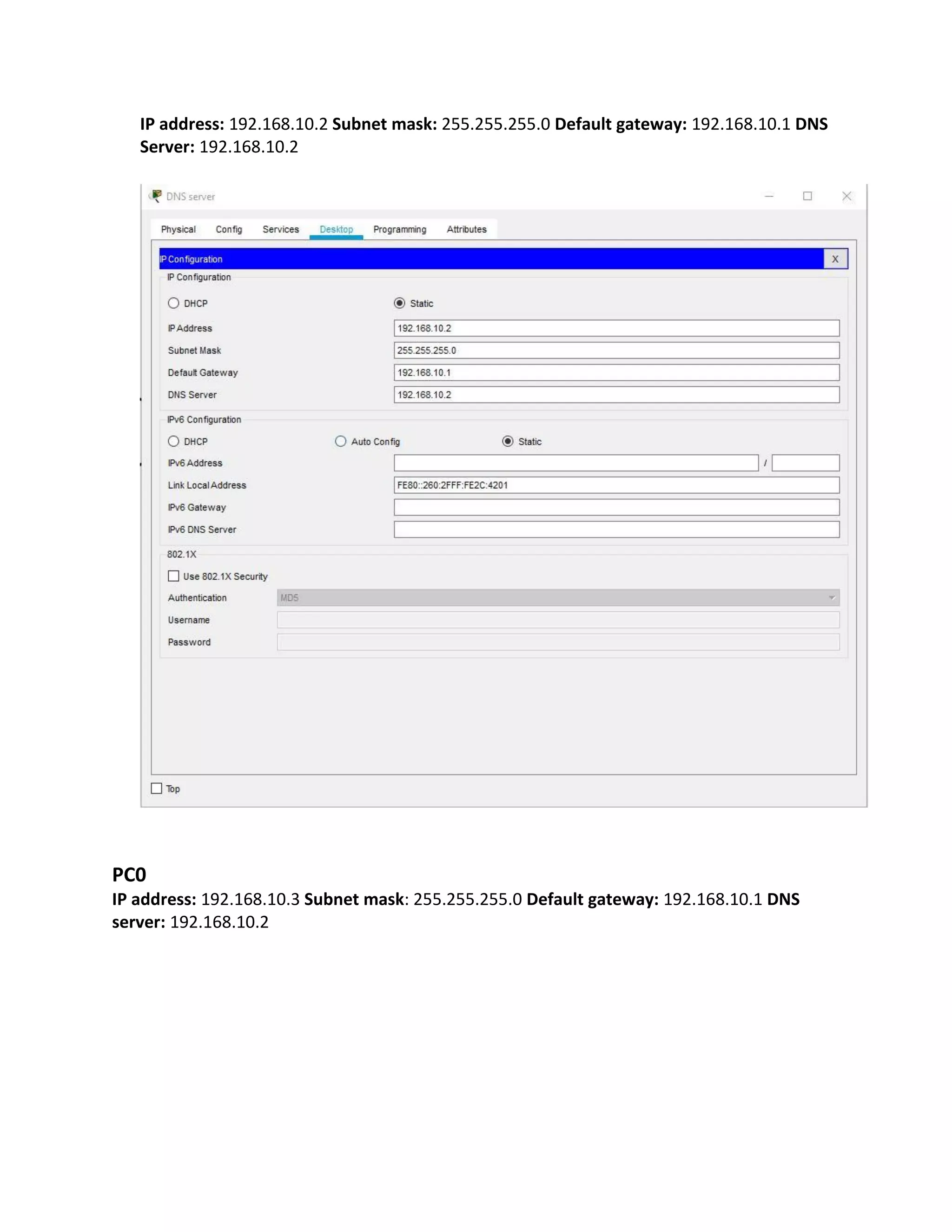 Dns Server Config On Cisco Packet Tracer Pdf Computer Networking