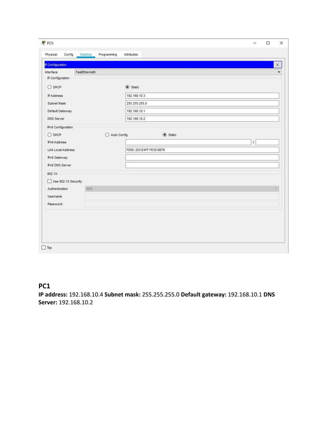 Dns Server Config On Cisco Packet Tracer Pdf Computer Networking Computing