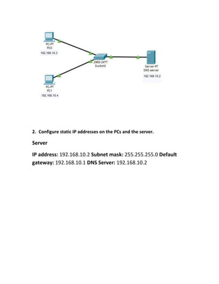 DNS Server configuration in cisco packet tracer | PDF