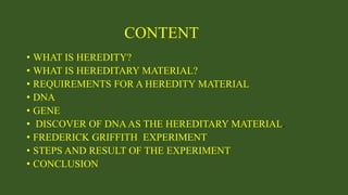 Cell contains heredity material | PPT