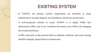 EMAP: Expedite Message Authentication Protocol for Vehicular Ad Hoc Networks | PPT