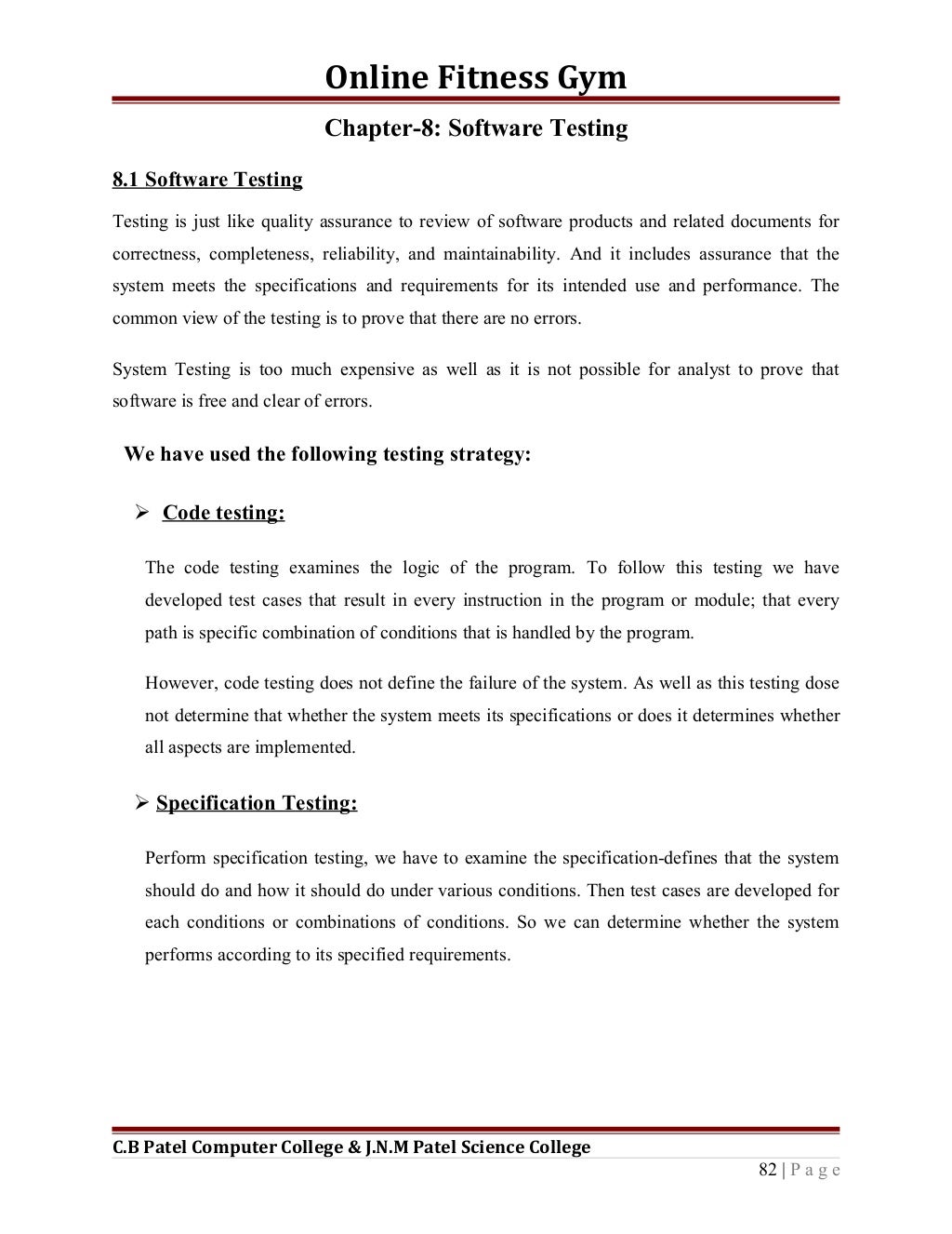 Online Fitness Gym Documentation