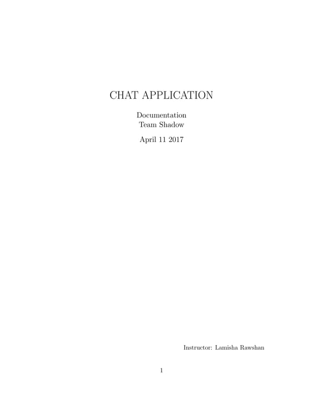 Chat Application [Full Documentation] | PDF | Computer Software and Applications | Computing